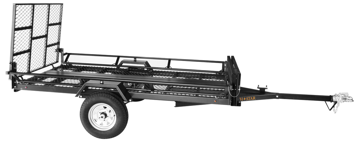 5ft. x 9ft Sportstar II Steel Mesh-floor Utility Trailer with Rear Gat ...